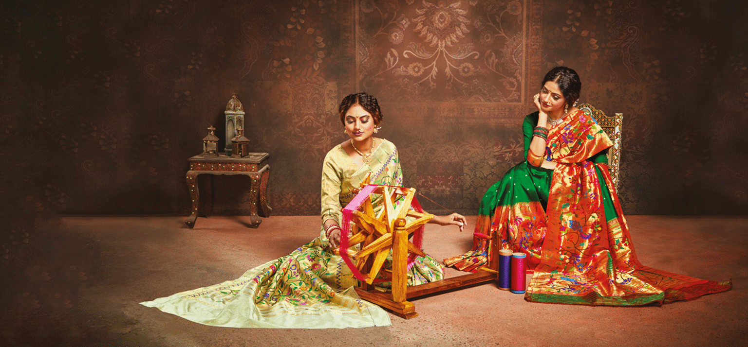 Paithani is the queen of sarees, a luxurious silk drape adorned with ...